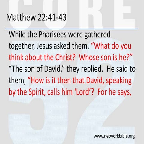 Jesus' fulfillment of scripture | PPTX