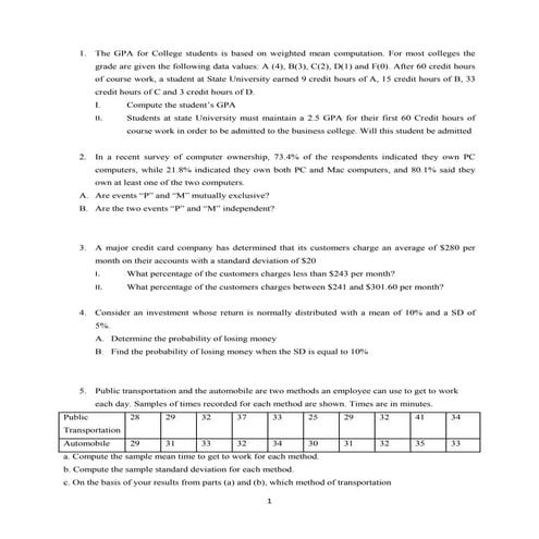 Practice Problems of Statistics Course.pptx