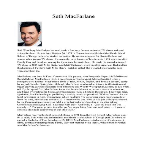 Seth MacFarlane | PDF
