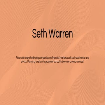 Seth Warren | PDF | Outdoor Attractions | Attractions