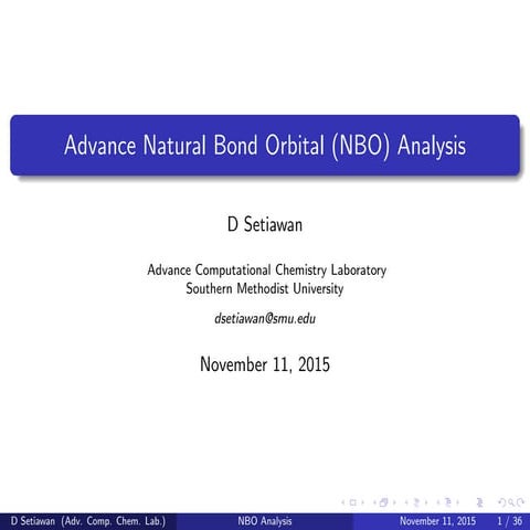 NBO Analysis | PDF