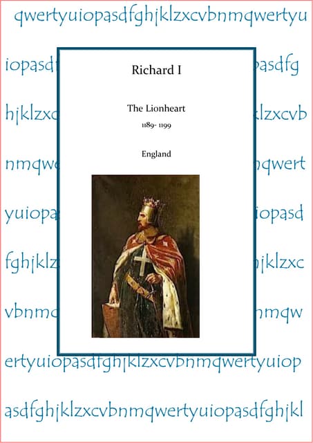 Richard i the lionheart | PPTX