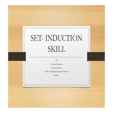 Set induction skill pdf | PDF