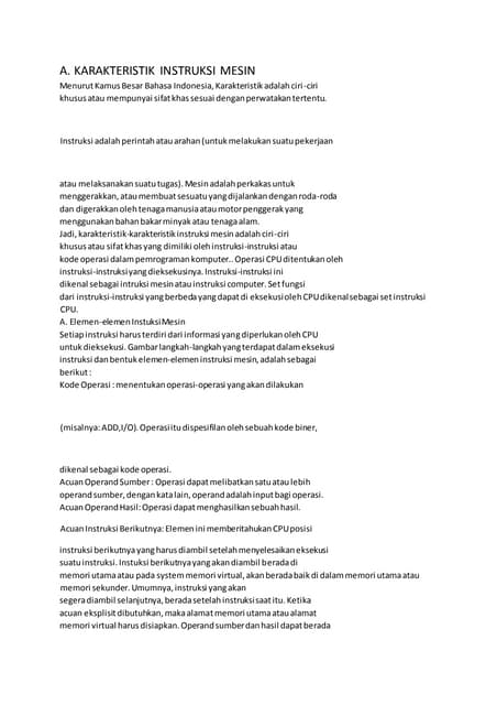 Set intruksi berupa jenis intruksi teknik pengalamatan | PDF