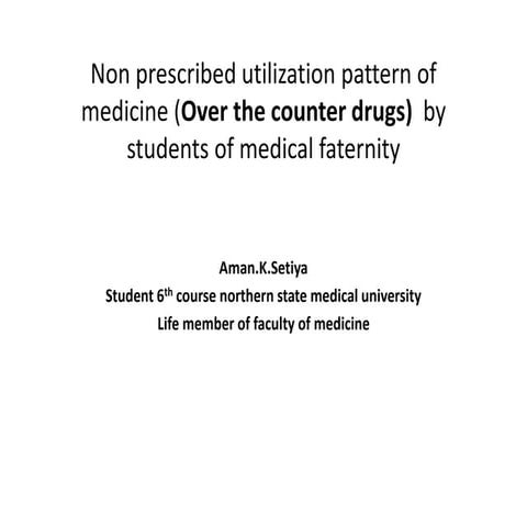 over the counter drugs | PPTX