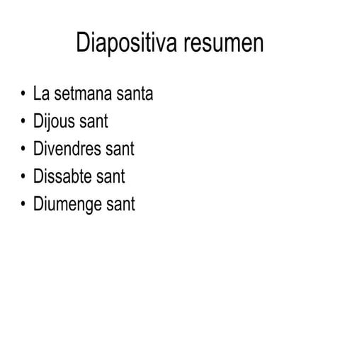 Setmana Santa Power Point | PPT