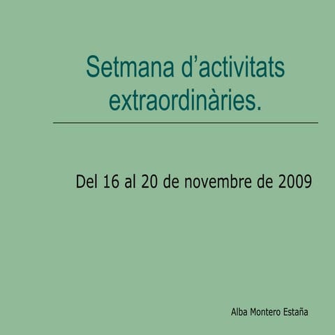 Setmana Cultural | PPT