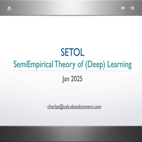 SETOL: a SemiEmpirical Theory of (Deep) Learning | PDF