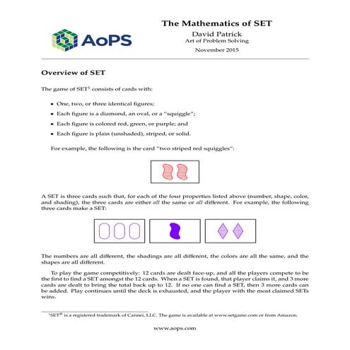Set Overview Pdf 