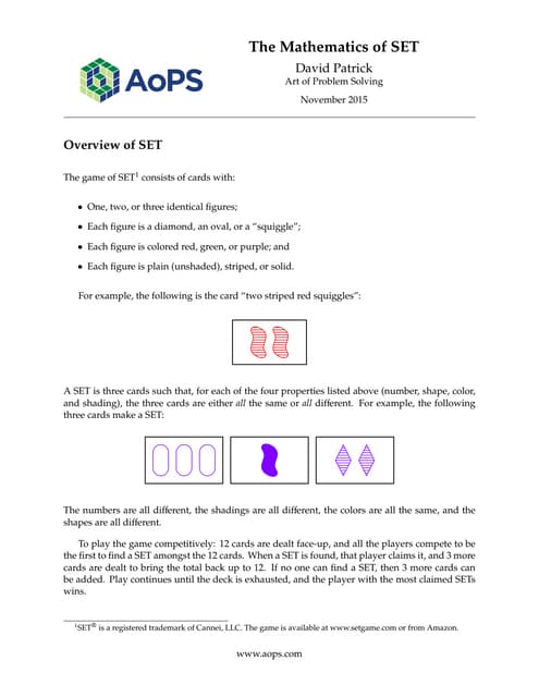 Set Overview Pdf