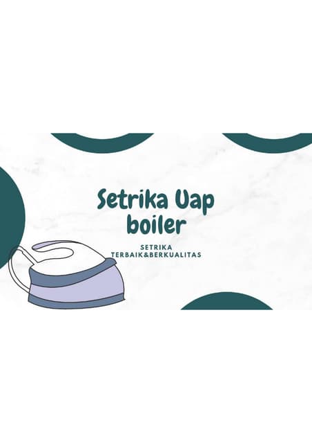 Jenis Setrika Uap Laundry | PDF