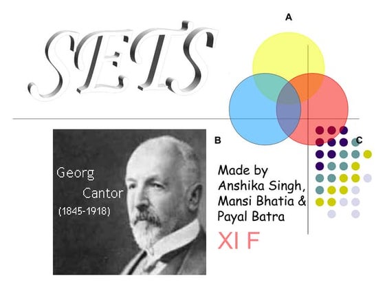 Maths Project 11 class(SETS) | PPT | Physics | Science
