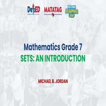 Classroom Observation in Mathematics 7:Introduction to Sets | PPTX