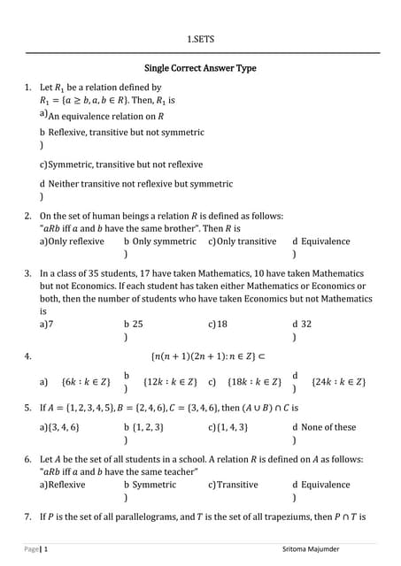 CBSE - Grade 10 - Mathematics - Real Numbers - Multiple Choice Questions - Worksheet | PDF