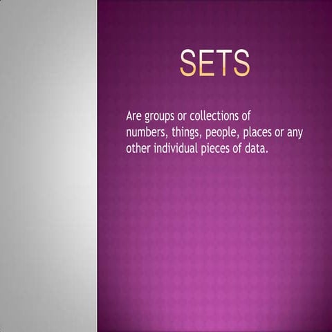 Definition of a Set | PPTX