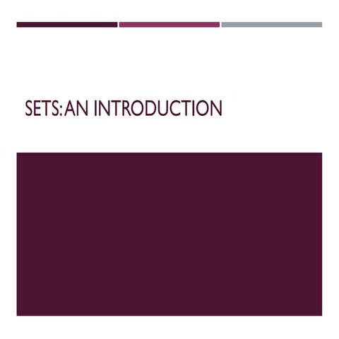 Sets an introduction | PPT