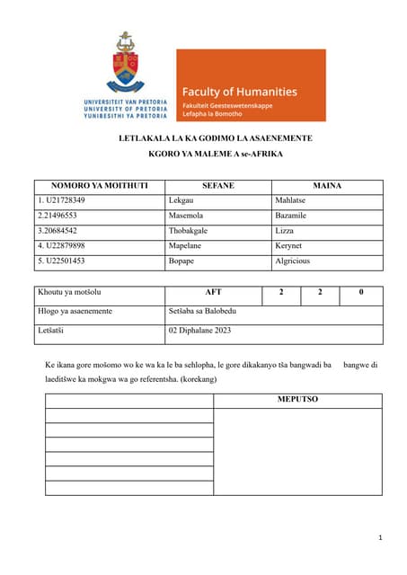 AFT 220- PEGO YA SEHLOPHA SA BAPEDI (FINAL).pptx