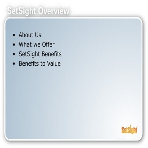 Set Sight Overview | PPT