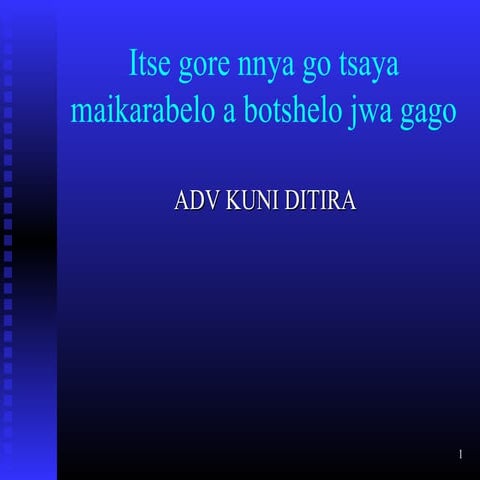 Setswana how to say no presentation | PPT