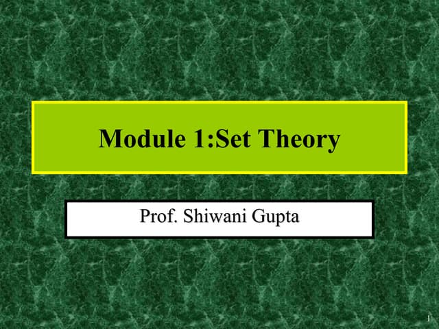 Introduction to Sets | PPSX