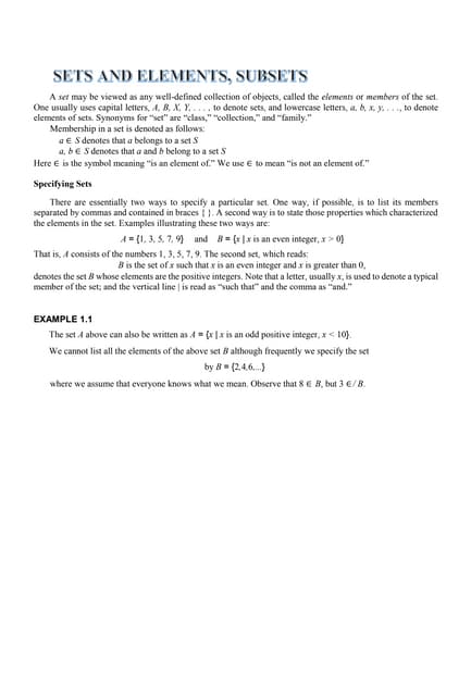 Introduction to set theory | PPT
