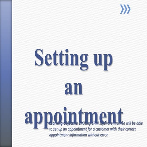 Scheduling an Appointment | PPTX
