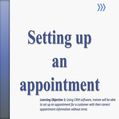 Scheduling an Appointment | PPTX