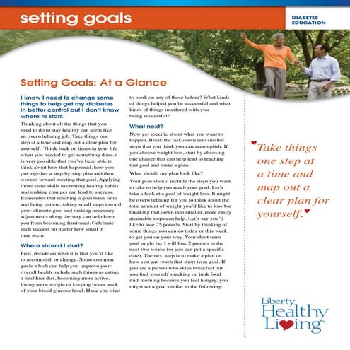 Setting Goals: At a Glance | PDF