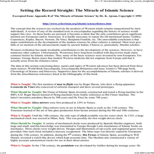 Setting the record Straight | PDF