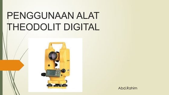 Pengenalan Bagian-Bagian Total Station TOPCON ES dan GM | PDF