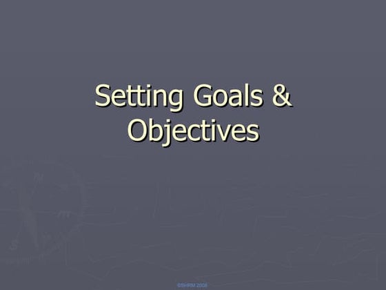 GOAL SETTING POWERPOINT | PPT