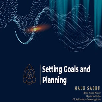 Setting goals and planning | PPTX