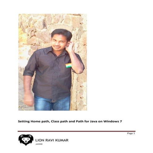 Setting Home Path Class Path And Path For Java On Windows 7 Pdf