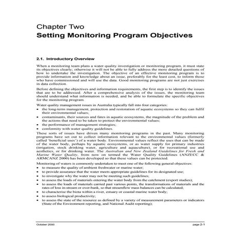 Setting monitoring program_objectives-ch2_2_ | PDF