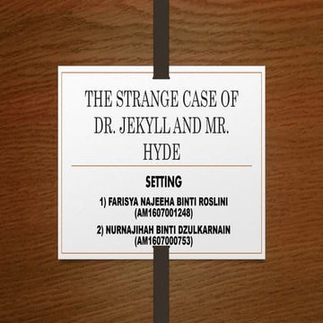 Setting novel analysis | PPTX