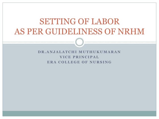 Organization of Labour Room | PPTX