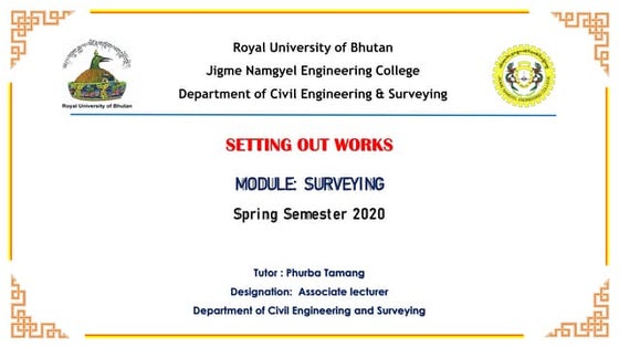 Setting out of building | PPT