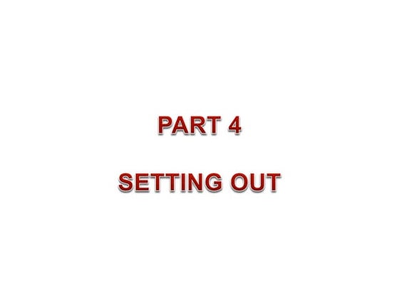 Setting out of building | PPT