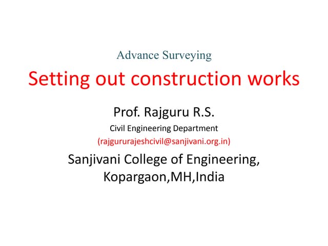 Setting out of Building | PDF