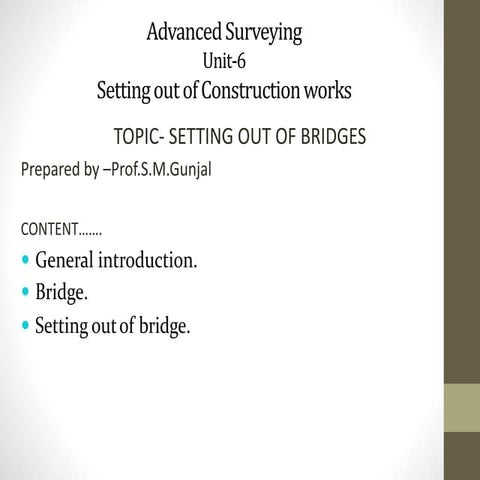 SITEWORKS & SETTING OUT | PDF