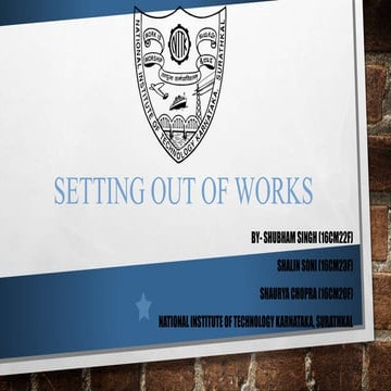 Setting out of works | PPTX | Civil Engineering Industry | Industries