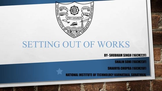 Setting out of Building | PPT