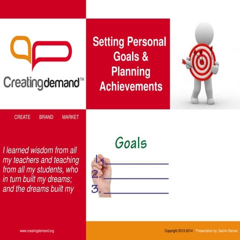 Setting personal goals & planning achievments | PPT | Free Download