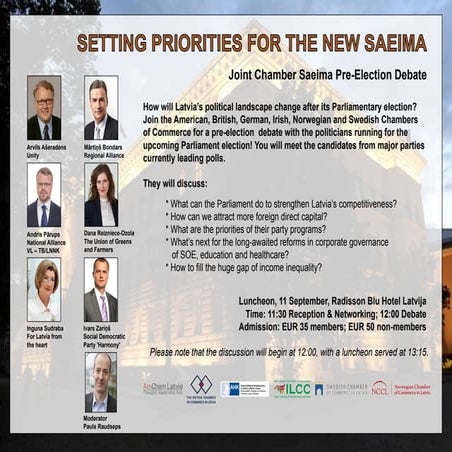 Invitation to the business dinner panel discussion | DOCX