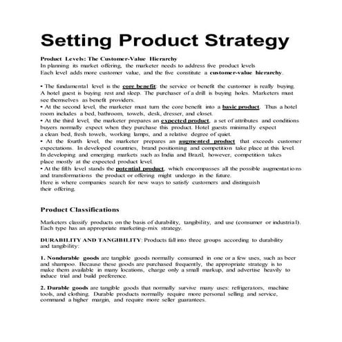 Setting product strategy | DOCX