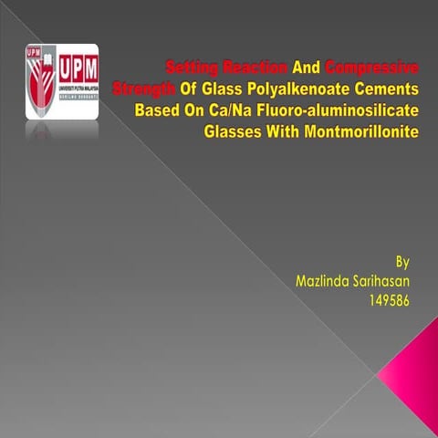 Setting reaction & compressive strength of GPC | PPTX