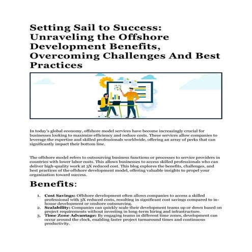 Managing IT Projects-Onsite Offshore Coordination | PPTX