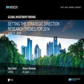 Setting the Strategic Direction: Mercer Research Agenda | PDF