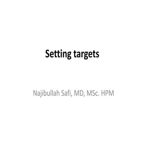 Setting targets | PPT