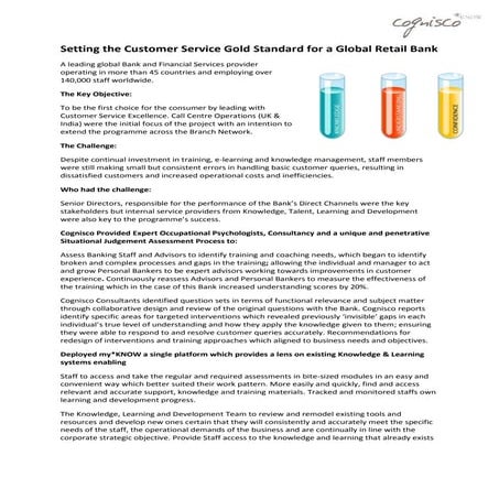 Setting the customer service gold standard for a global retail bank | PDF
